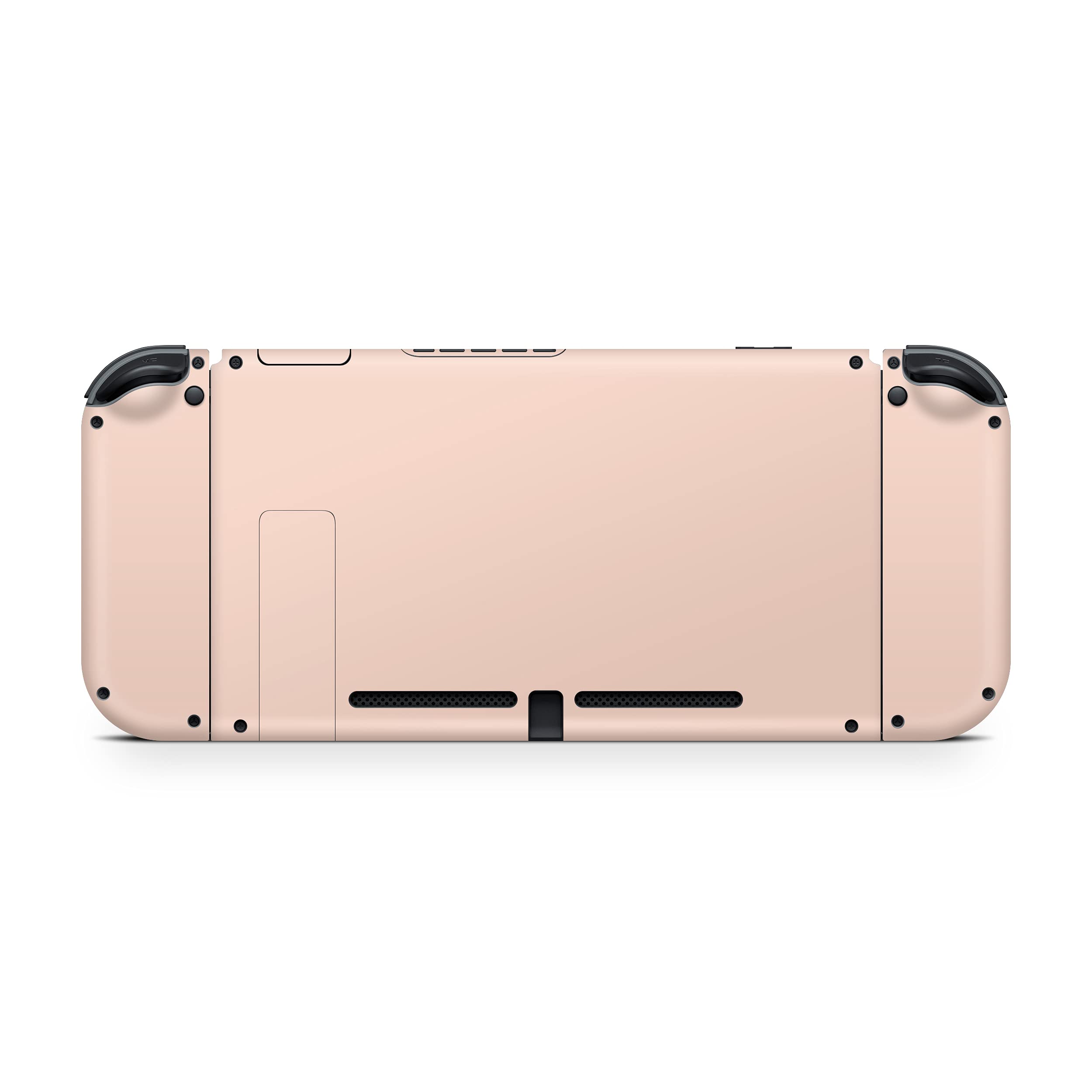 Tacky Design Classic Solid Colors Skin Compatible with Nintendo Switch Skin Wrap Cover, Peach Skin for Nintendo Switch Stickers, Premium Vinyl 3M Full Wrap Decal (Peach)