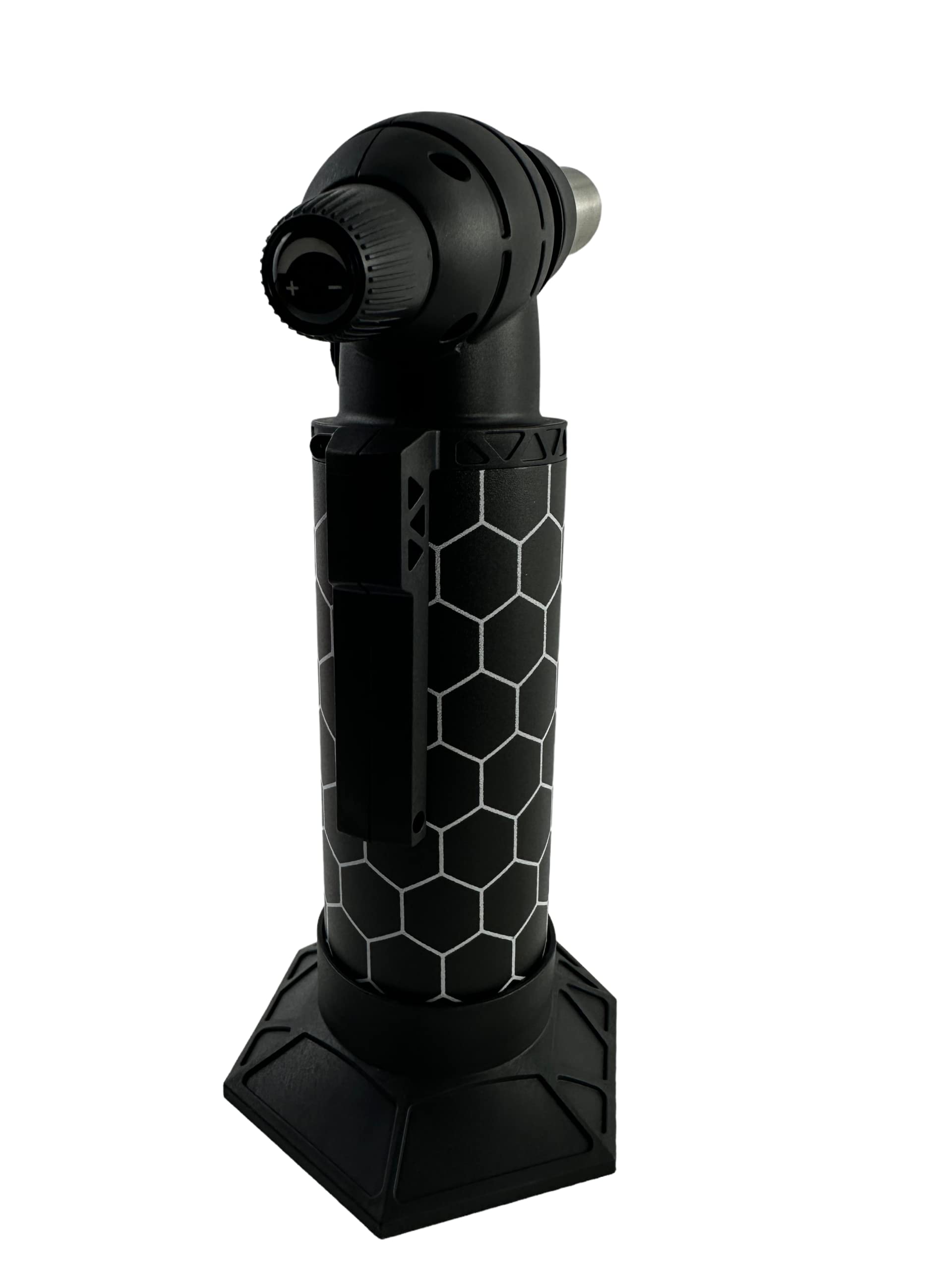 Arsenal Tools Jet Flame Wind-Proof Torch Lighter - Child-lock - Perfect for Camping, Kitchen, Backyard, Travel, Beach, BBQ, Mountain, Outdoors, Travel, Garage, and more (Black)