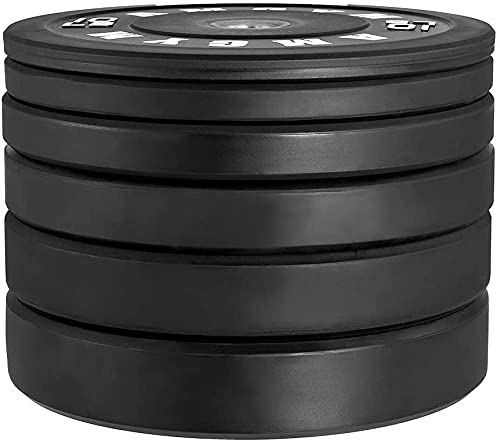 AMGYM LB Bumper Plates Olympic Weight Plates, Bumper Weight Plates, Steel Insert, Strength Training(160LB Set)