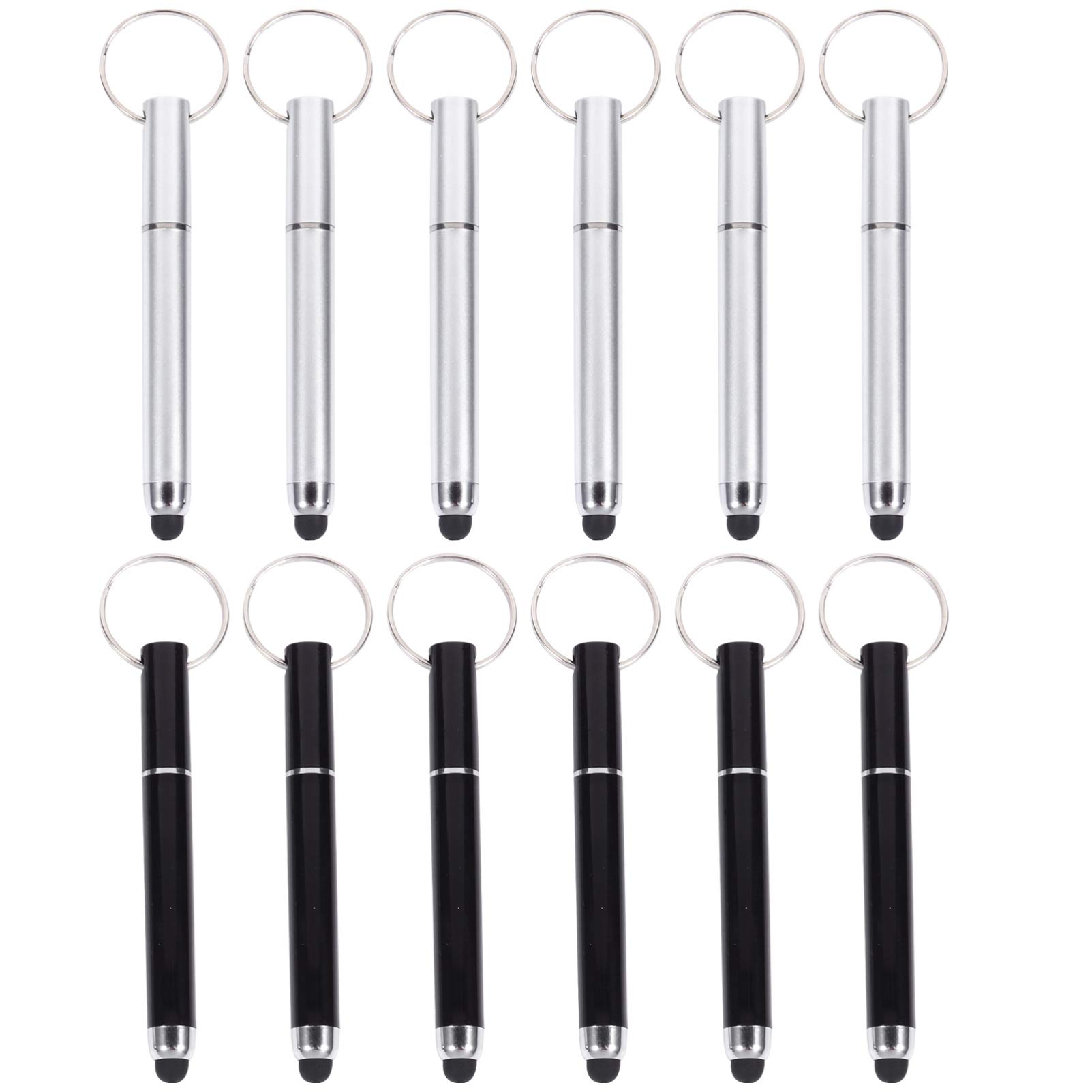 Hemobllo Black Pens Ballpoint Mini Stylus Pen with Keyring Capacitive Stylus Pen Keychain Stylus Tablet Pen for Signature Portable Touch Screen 12pcs Pens Ballpoint