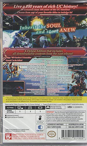 BANDAI NAMCO Entertainment SD Gundam G Gen Genesis (Import), Black (HAC-P-AMSTC)