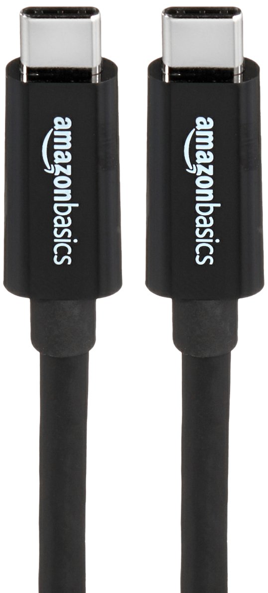 Amazon Basics USB Type-C to USB Type-C 3.1 Gen1 Adapter Charger Cable - 3 Feet (0.9 Meters) - Black