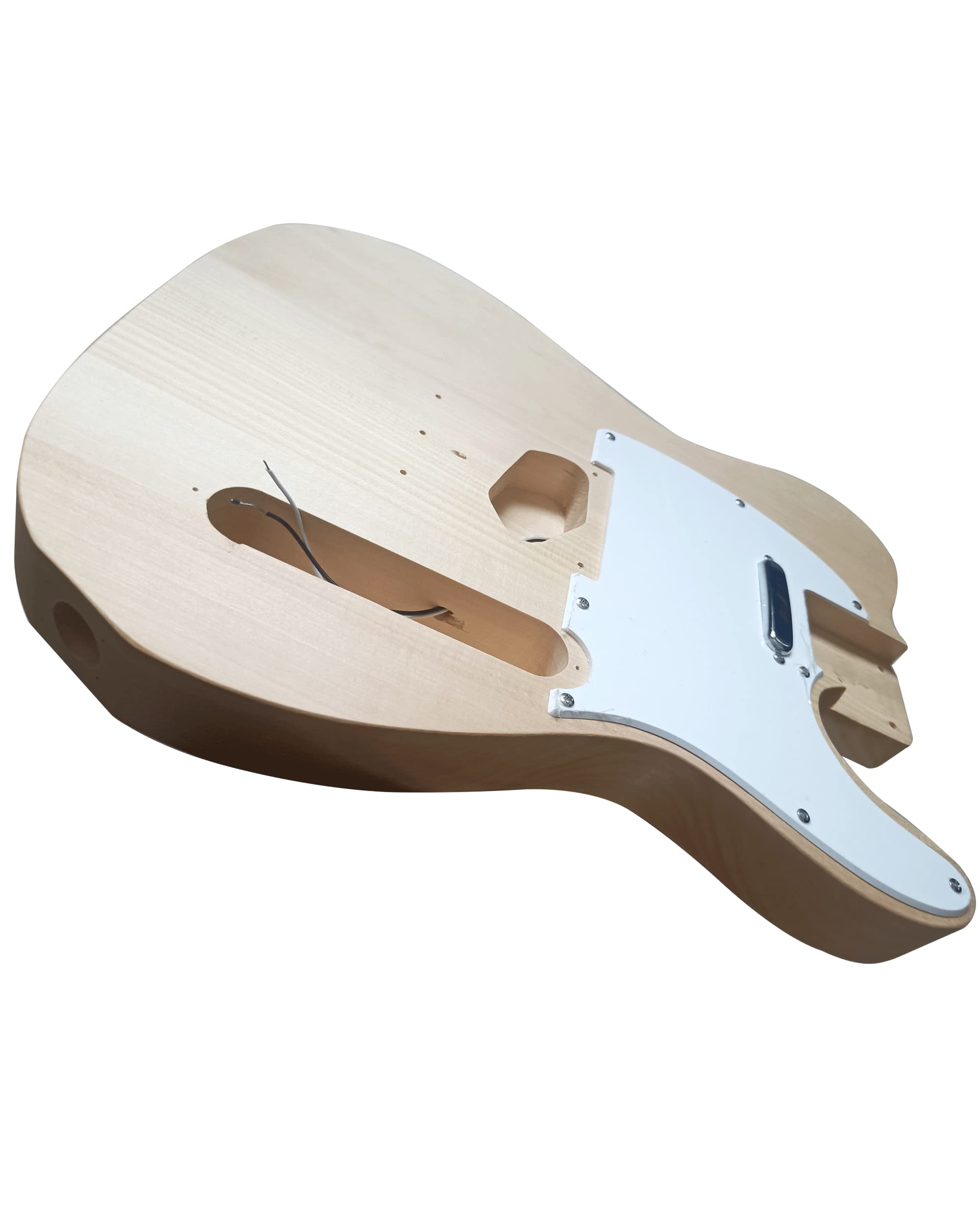 HENGYEE DIY Electric Guitar Kits Tele Style Beginner Kits 6 String Right Handed with Basswood Body Hard Maple Neck Maple Fretboard Chrome Hardware Build Your Own Guitar