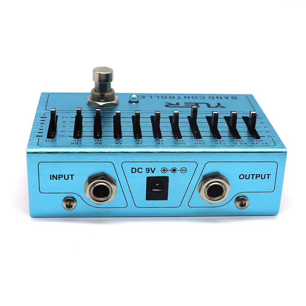 Band Controller Equalizer 10 Band EQ Pedal for Electric Guitar Bass True Bypass 31.25Hz to16kHz Effects