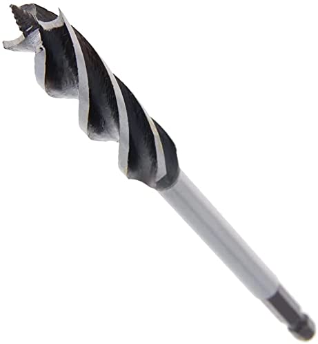 Auniwaig Auger Drill Bit Wood Hex Shank 14mm Cutting Dia High Speed Steel for Electric Bench Drill Woodworkingpentry