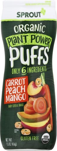 Sprout Organic Snacks Plant Power Puffs baby Food, 1.5 Oz
