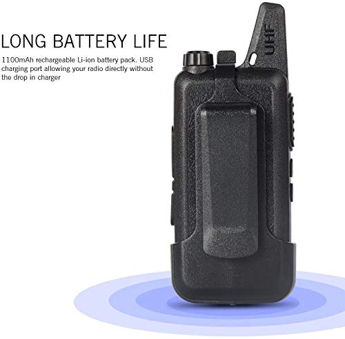 Zastone X6 Rechargeable Long Range Two-Way Radios with Earpiece 2 Pack 3W 16-Channel UHF Walkie Talkies