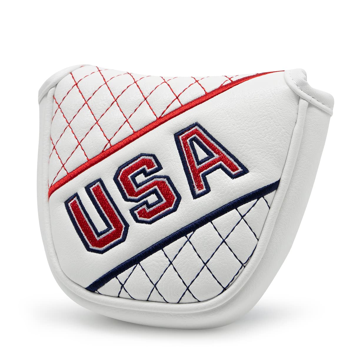 Barudan Golf Mallet Putter Headcover Magnetic Closure - USA - Patriotic Putter Cover Mallet - Synthetic Leather Golf Putter Head Covers Mallet