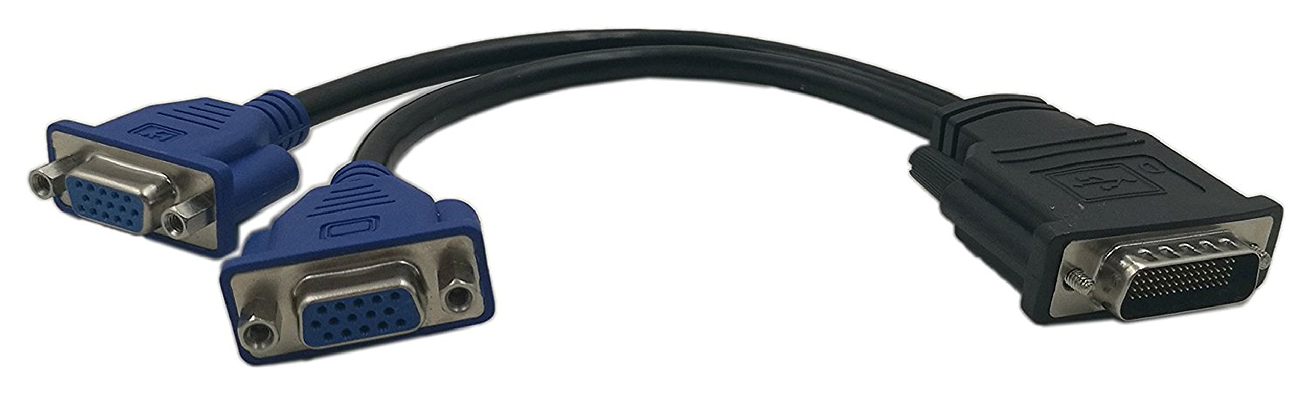 zdyCGTime DMS-59 59-Pin Male to Dual VGA Female Y Splitter Video Card Adapter Cable for Matrox Molex ATI Nvidia Lenovo Hp Dell Computer-10inch