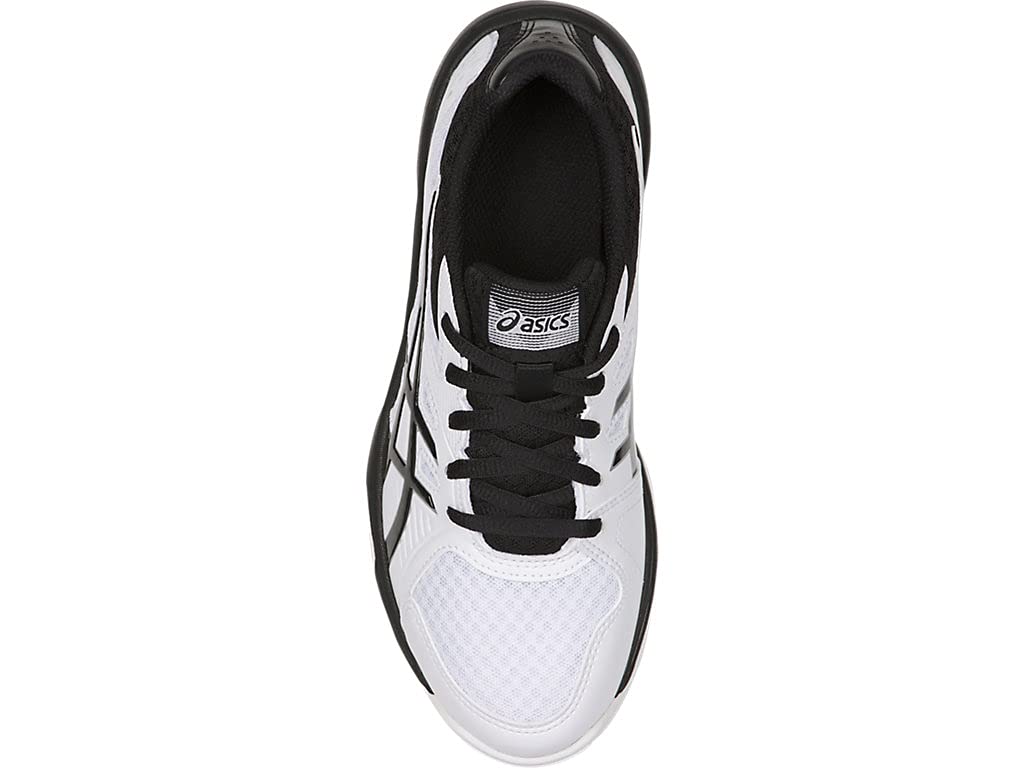 ASICS Kid's Upcourt 3 Grade School Volleyball Shoes, 1.5, White/Black