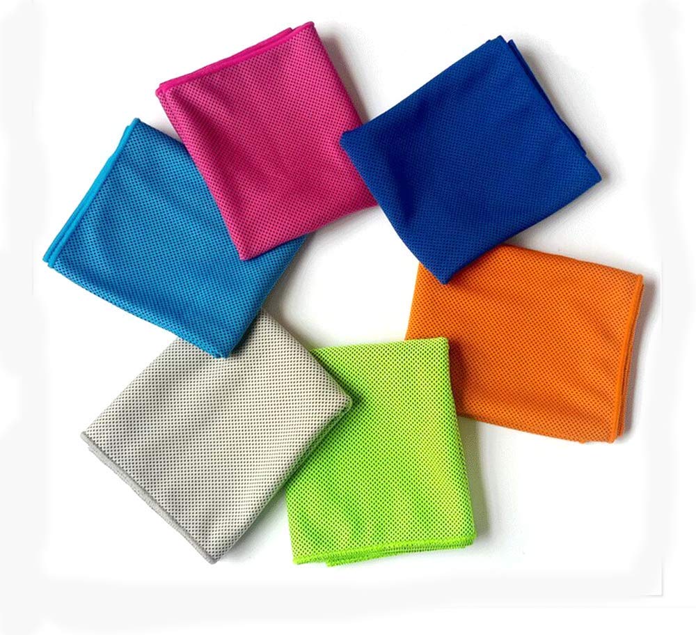 AINAAN Cooling Towel, Microfiber Quick Cooling for Yoga Sport Running Gym Camping Fitness with Handle Bottle(Green)