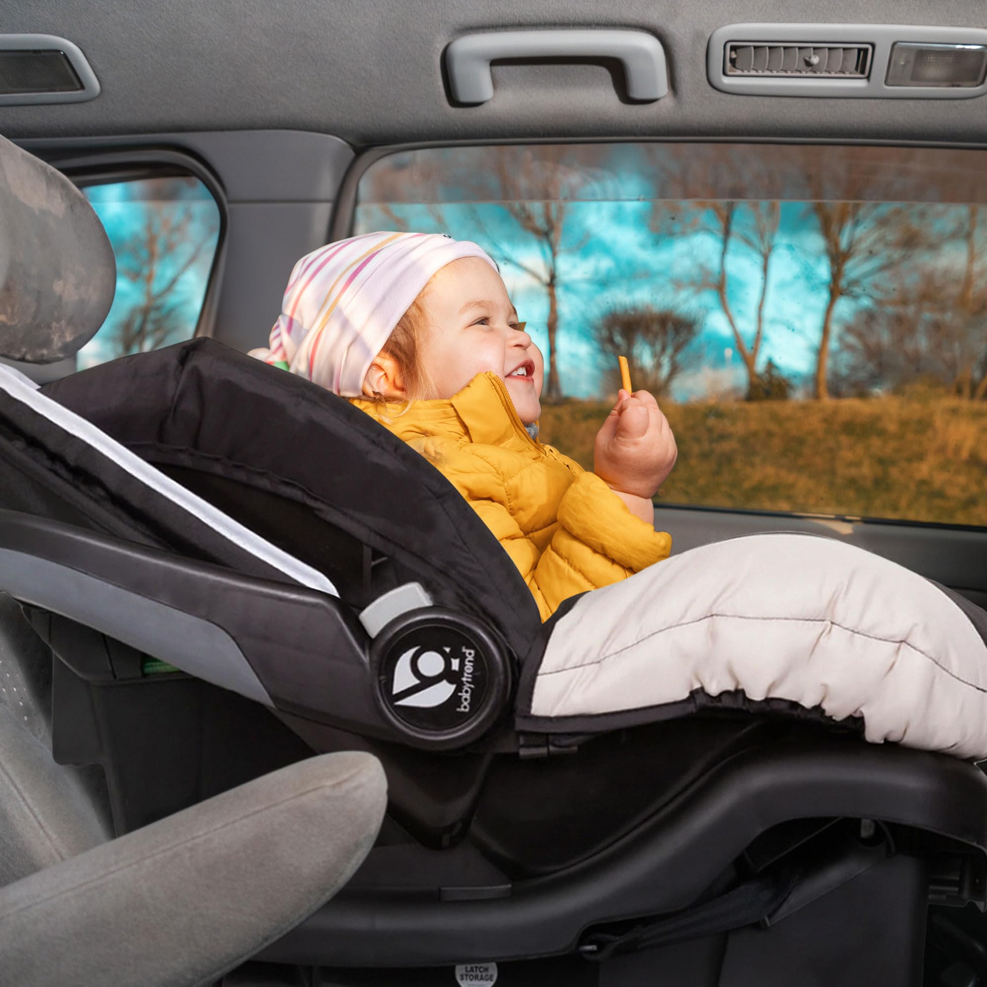 Baby Trend Sit N' Stand Easy Fold Travel Double Toddler and Newborn Stroller & 2 Single Infant Car Seat Combo Set, w/ Safety Harnesses & Cover, Khaki