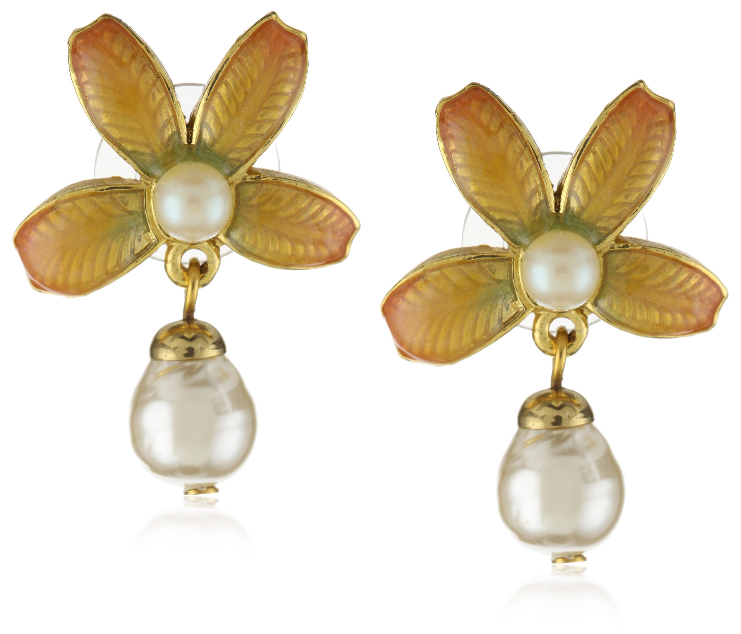 Antiquities Couture Fantasia Fiori Simulated Pearl Drop Earrings
