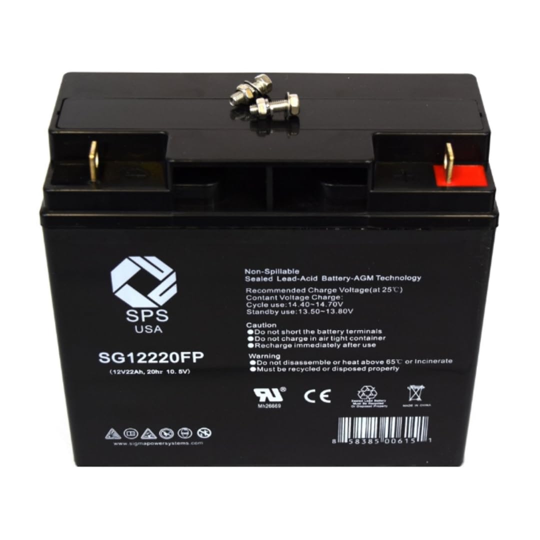 SPS Brand 12V 22Ah Replacement Battery for Wagan 2354 Power Dome 400W Jump Starter 12V 22AH Jump Starter Battery