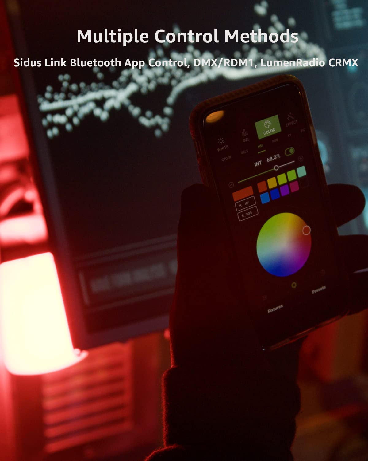 Aputure MC Pro Camera Lights,RGBWW LED Video Lights Lensed Mini LED Panel Full Color Portable Photography Lighting,4200mAh Rechargeable Battery,APP Control, Support Magnetic Attraction