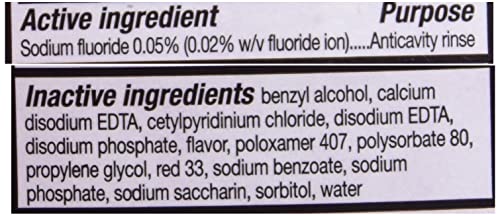 Amazon Brand - Solimo Kids Anticavity Fluoride Rinse, Alcohol Free, Bubble Gum, 500mL, 16.9 fl oz (Pack of 1)
