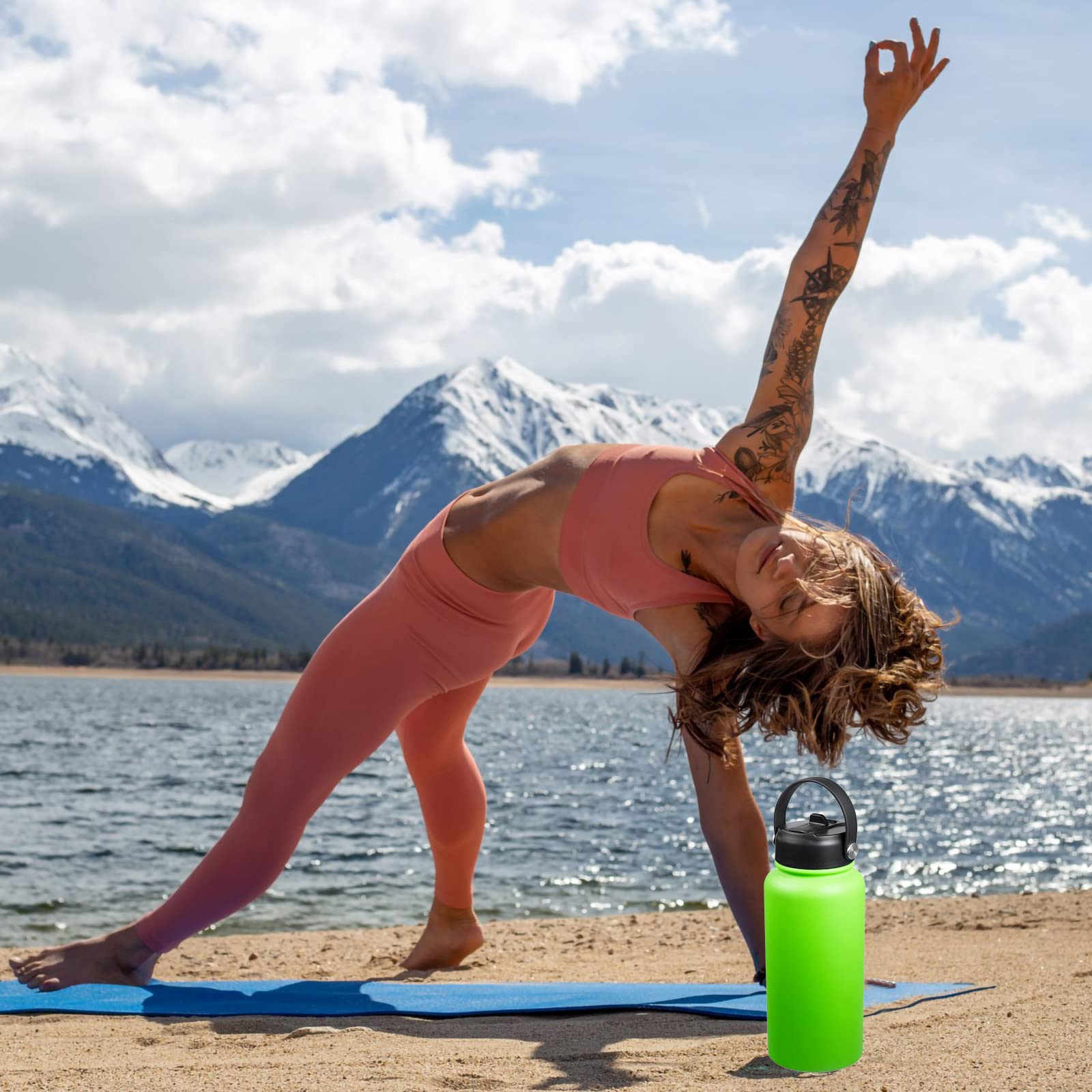 Aoitoque Straw Lid for Hydro Flask Wide Mouth, Lids with Straw for Hydro Flask 18oz 32oz 40oz Wide Mouth, Lids for Hydroflask Wide Mouth Straw Lid Top Straw Cap Hydroflask Wide Mouth Lid