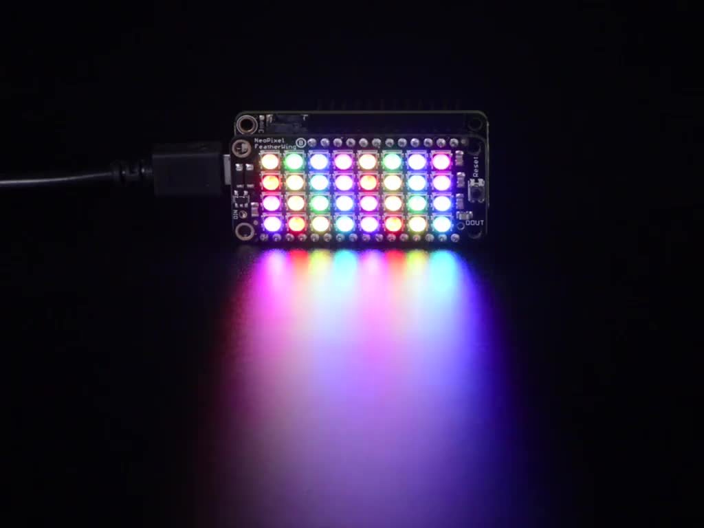 NeoPixel FeatherWing - 4x8 RGB LED Add-on for All Feather Boards