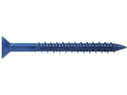 MKT Steel Conset Masonry Screw Anchor, Phillips Flat Head, 3/16" Diameter x 2-1/4" Length (Box of 100)