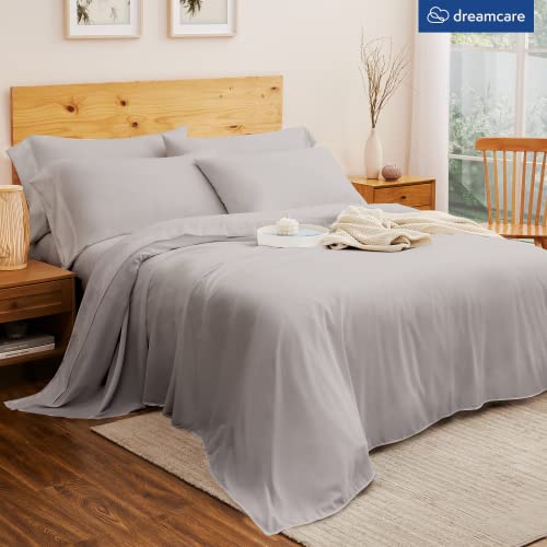 Bamboo Sheets King 6 Pc, Cooling Sheets King Bamboo Sheets, Luxury King Sheets Bamboo King Sheets, Bamboo Bed Sheets King - Sheets for King Size Bed - King Size, King Bed Sheets King (6PC) Stone Gray