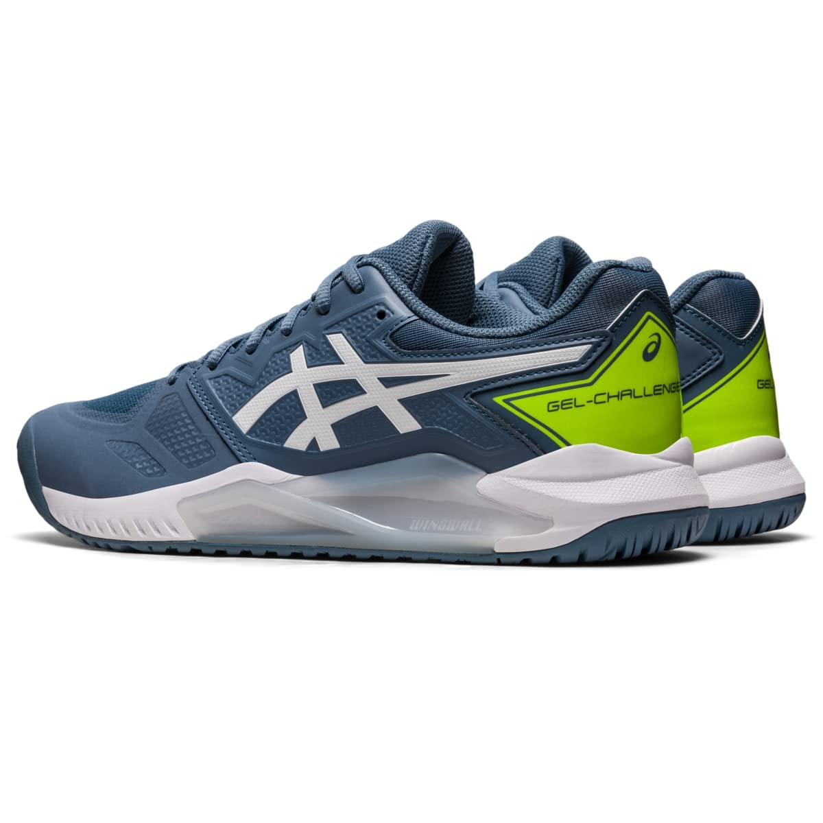 ASICS Men's GEL-CHALLENGER 13 Tennis Shoes, 9.5, STEEL BLUE/WHITE