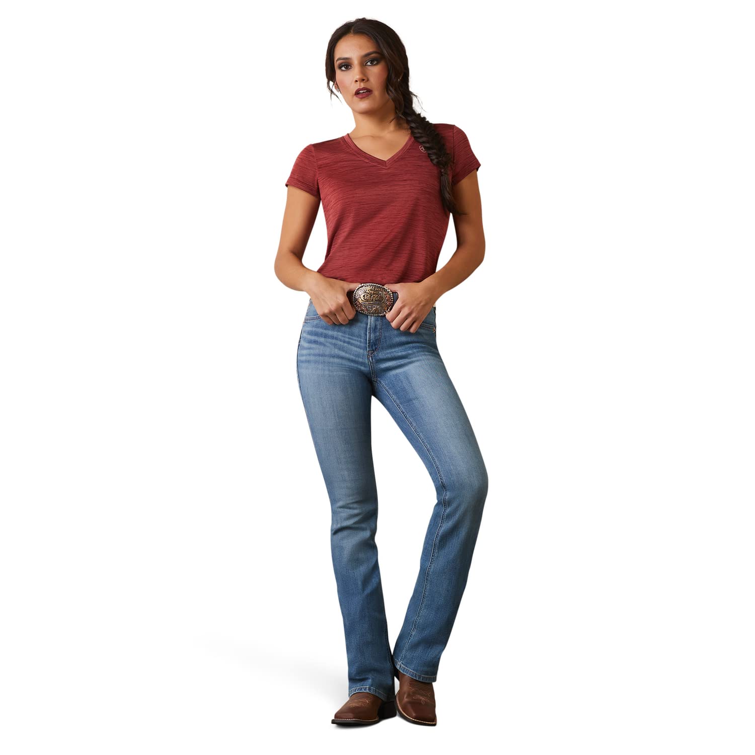 Ariat Female Laguna Patriot T-Shirt Pomegranate X-Large