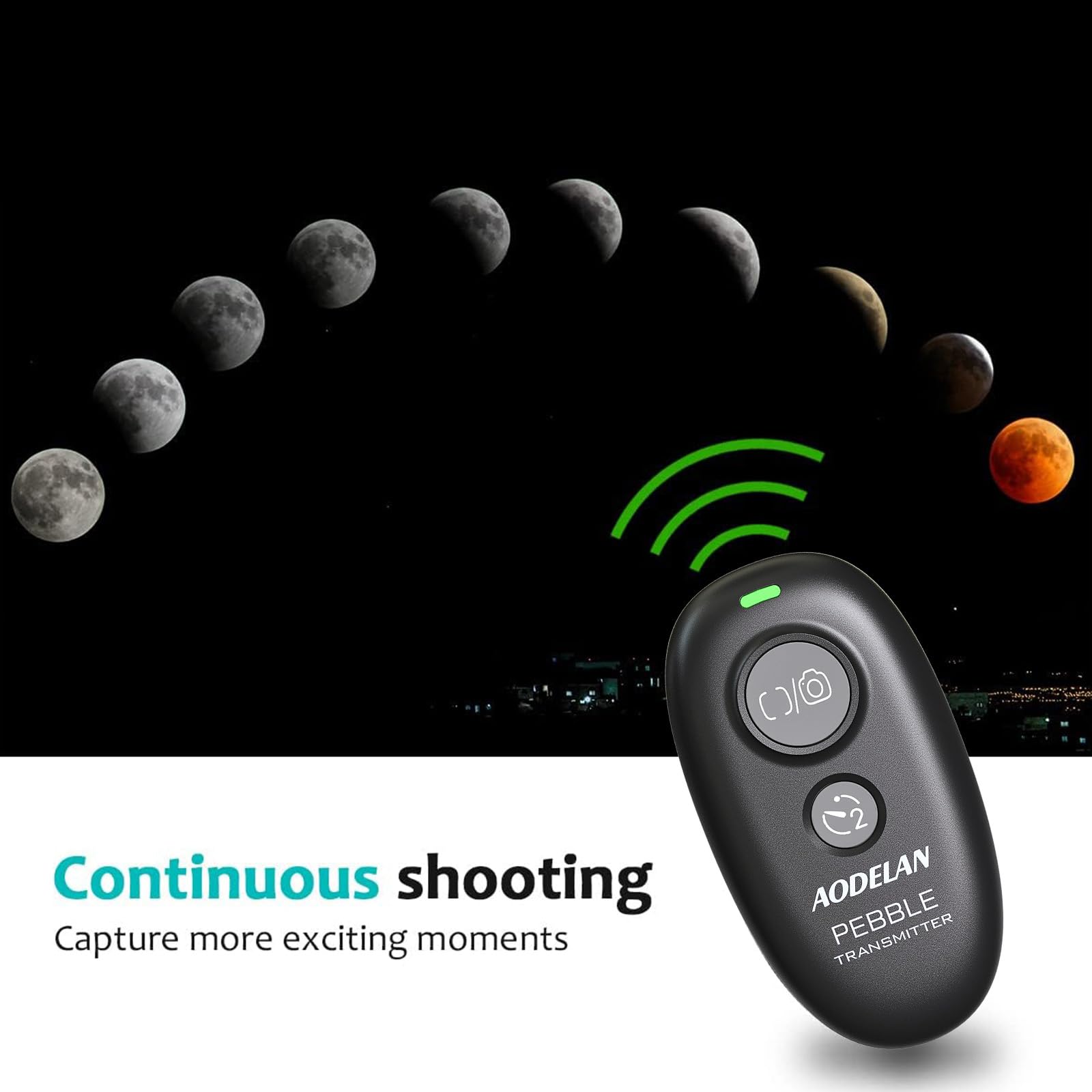 AODELAN Camera Remote Control | Wireless Shutter Release | for Sony a5100 a6000 a6300 a5000 a7 III a7 II a7 a7R III a9 RX100 III RX10M2 | Replaces Sony RM-L1AM and RM-SPR1