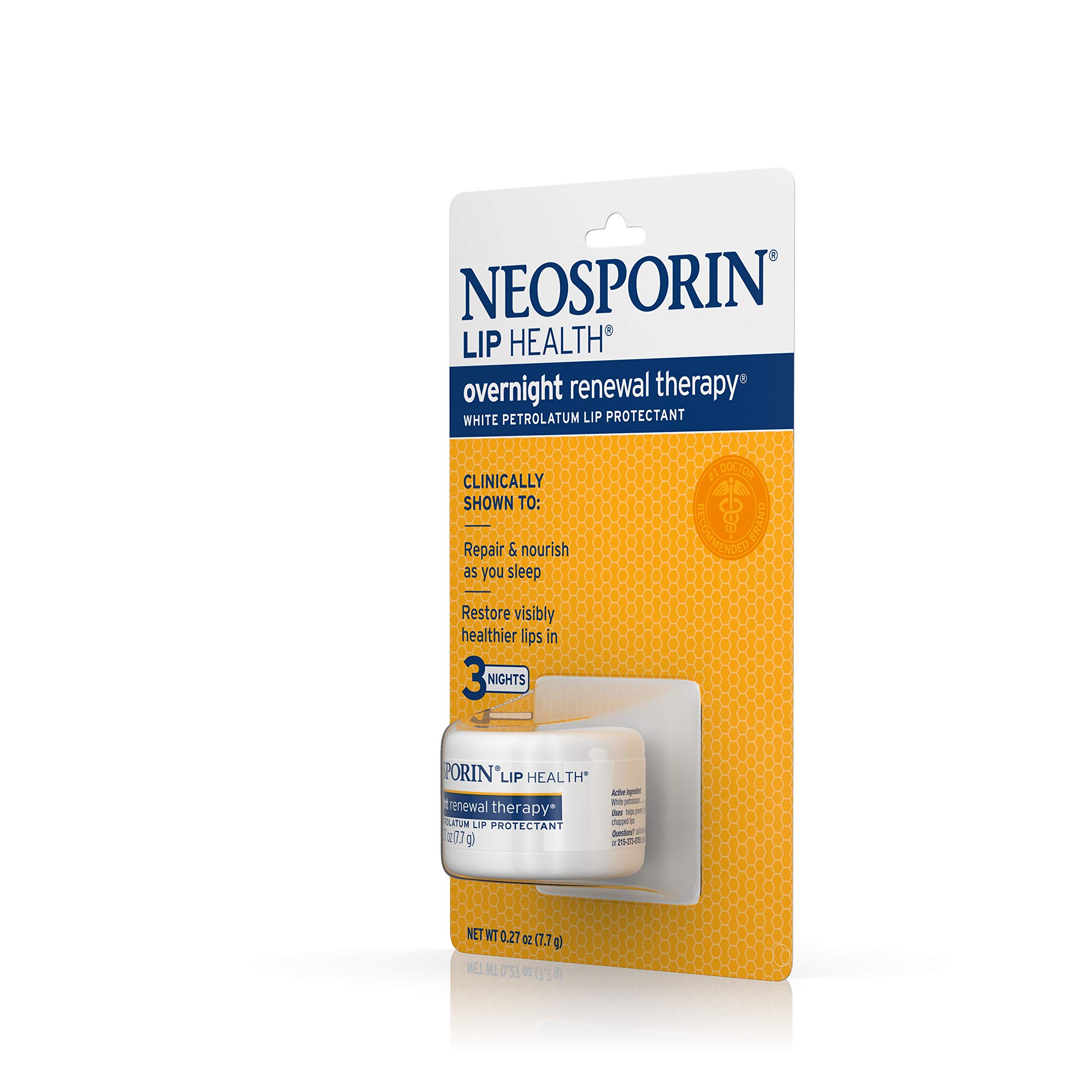 Neosporin Lip Health Overnight Healthy Lips Renewal Therapy Petrolatum Lip Protectant 0.27 oz