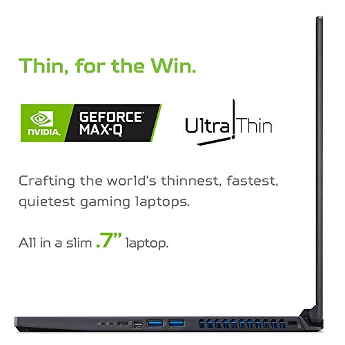 Acer Predator Triton 500 Thin & Light Gaming Laptop, Intel Core i7-8750H, GeForce RTX 2080 Max-Q, 15.6" Full HD 144Hz 3ms G-Sync IPS Display, 16GB DDR4, 512GB PCIe NVMe SSD, RGB KB, PT515-51-75L8