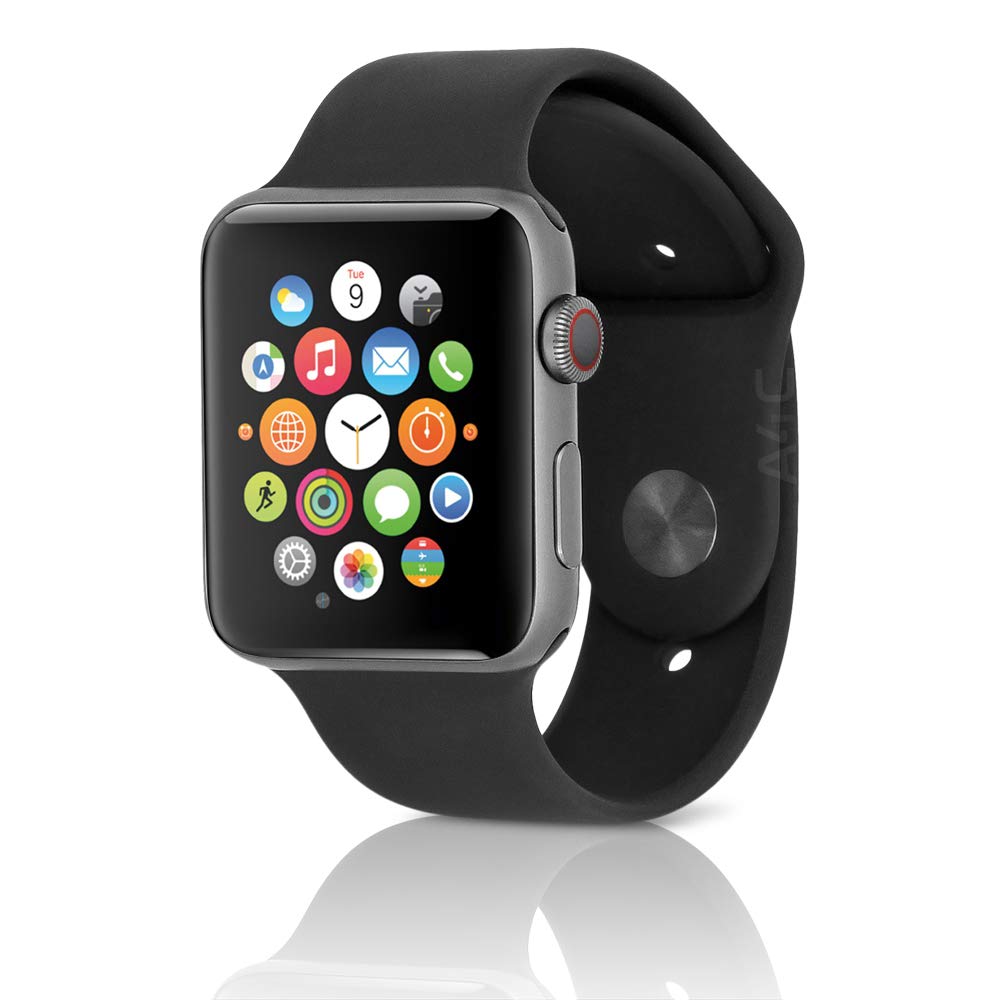 Apple Watch Series 4 (GPS + Cellular, 40MM) - Space Black Aluminum Case with Black Sport Band (Renewed)