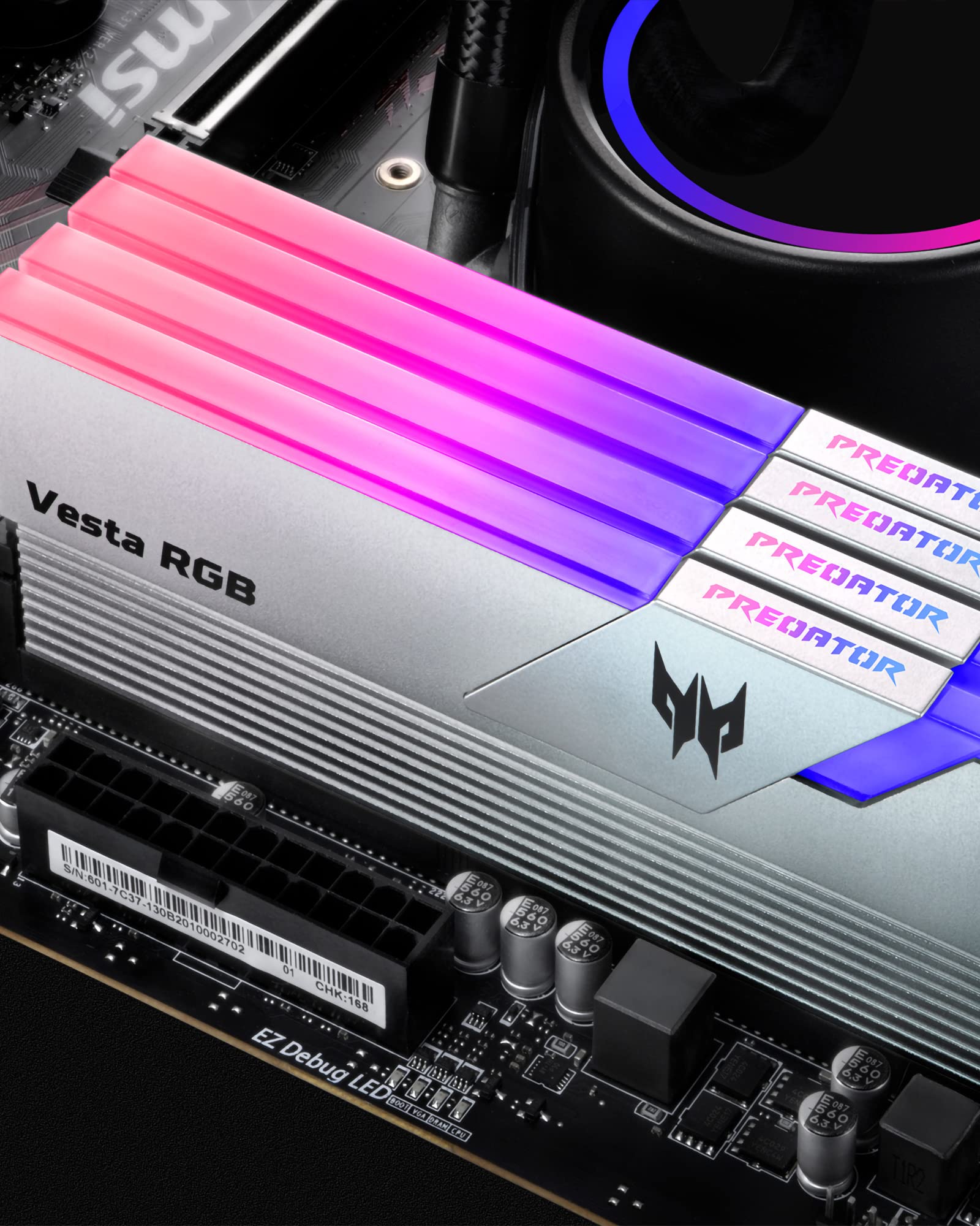 Acer Predator Vesta RGB Gaming RAM 16GB (8GBx2) 3600 MHz DDR4 CL14 1.45V Desktop LED Computer Memory Kit - BL.9BWWR.294