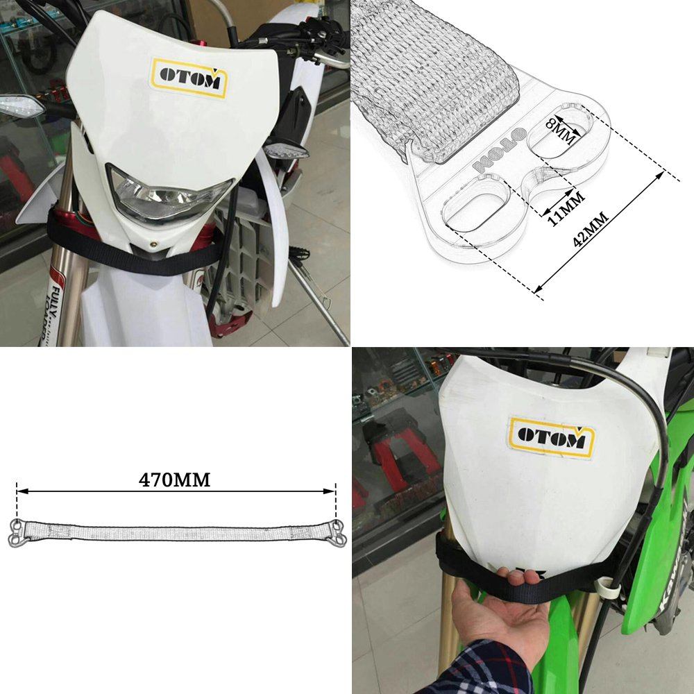 AnXin Rescue Traction Strap Pull Sling Belt Safety Accessories Universal for Most of Motorcycle Dirt Bike Pit Enduro Black