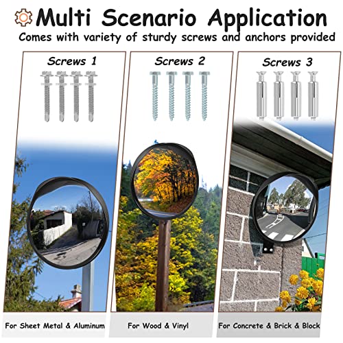 Arcylic Convex Mirror ๐ญ๐ฎ" ๐ฆ๐ฒ๐ฐ๐๐ฟ๐ถ๐๐ ๐ ๐ถ๐ฟ๐ฟ๐ผ๐ฟ, Adjustable Fixing Bracket Wide Angle Clear View For Indoor Outdoor Driveway Parking Garage Warehouse Office By Hydencamm (12 inch)