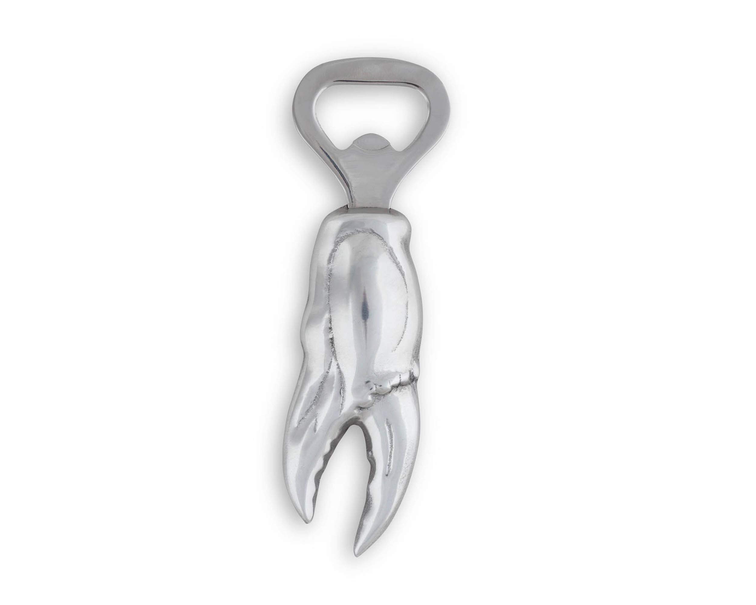 Arthur Court Aluminum New England Crab Claw Bottle Opener Forged Stainless Steel Head Coastal Collection 5.5 inch Long