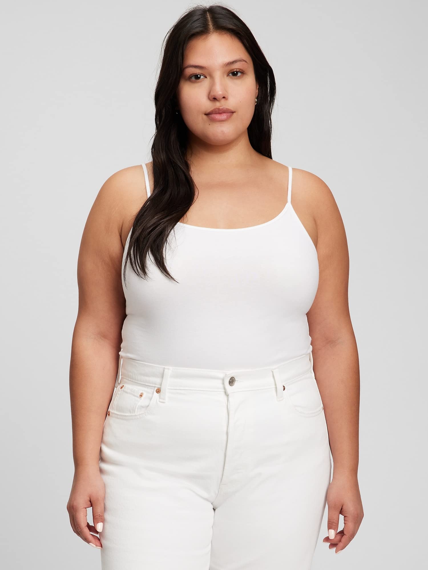 GAP Womens Scoopneck Layering Cami Shirt, Multi, Large US
