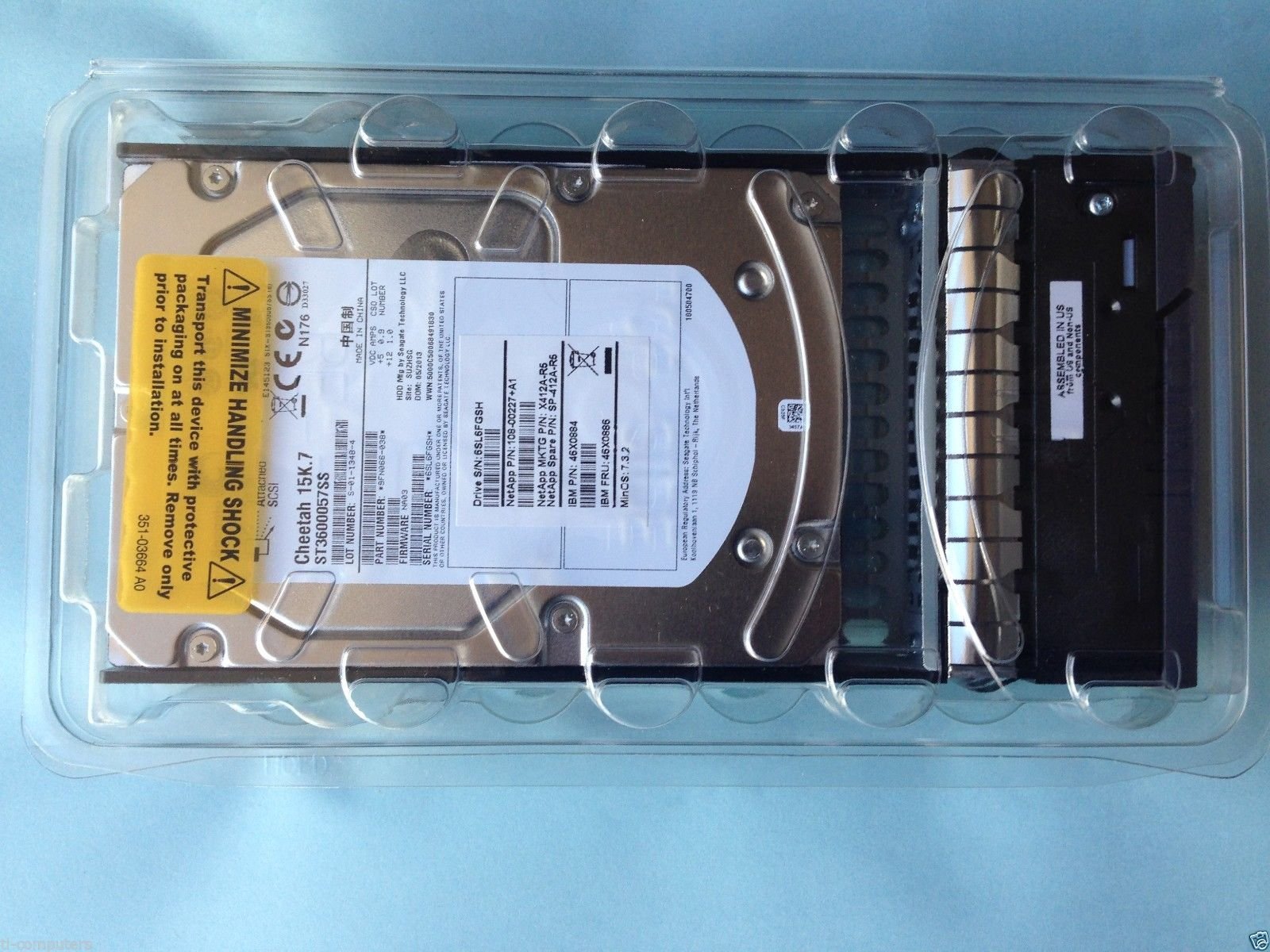Netapp X412A-R5 600GB 15K SAS 3.5" Disk Drive