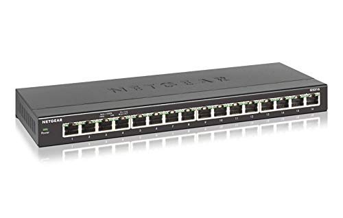 Netgear 16-Port GB UNMANAGED Switch, GS316-100PES