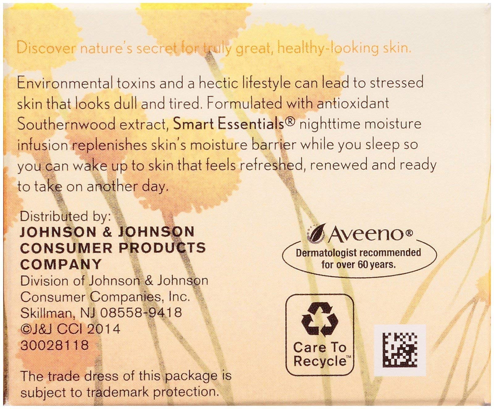 Aveeno Smart Essentials Nighttime Moisture Infusion Facial Moisturizer, 1.7 Ounce