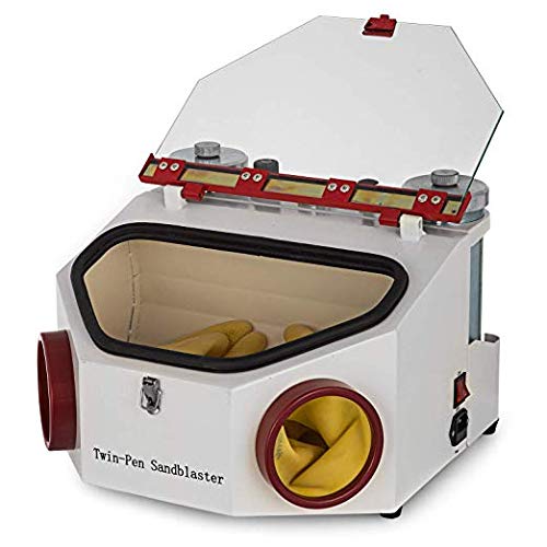 Aries Outlets Lab Sandblaster with 2 Pen + 2 Tanks Large View Window Machine