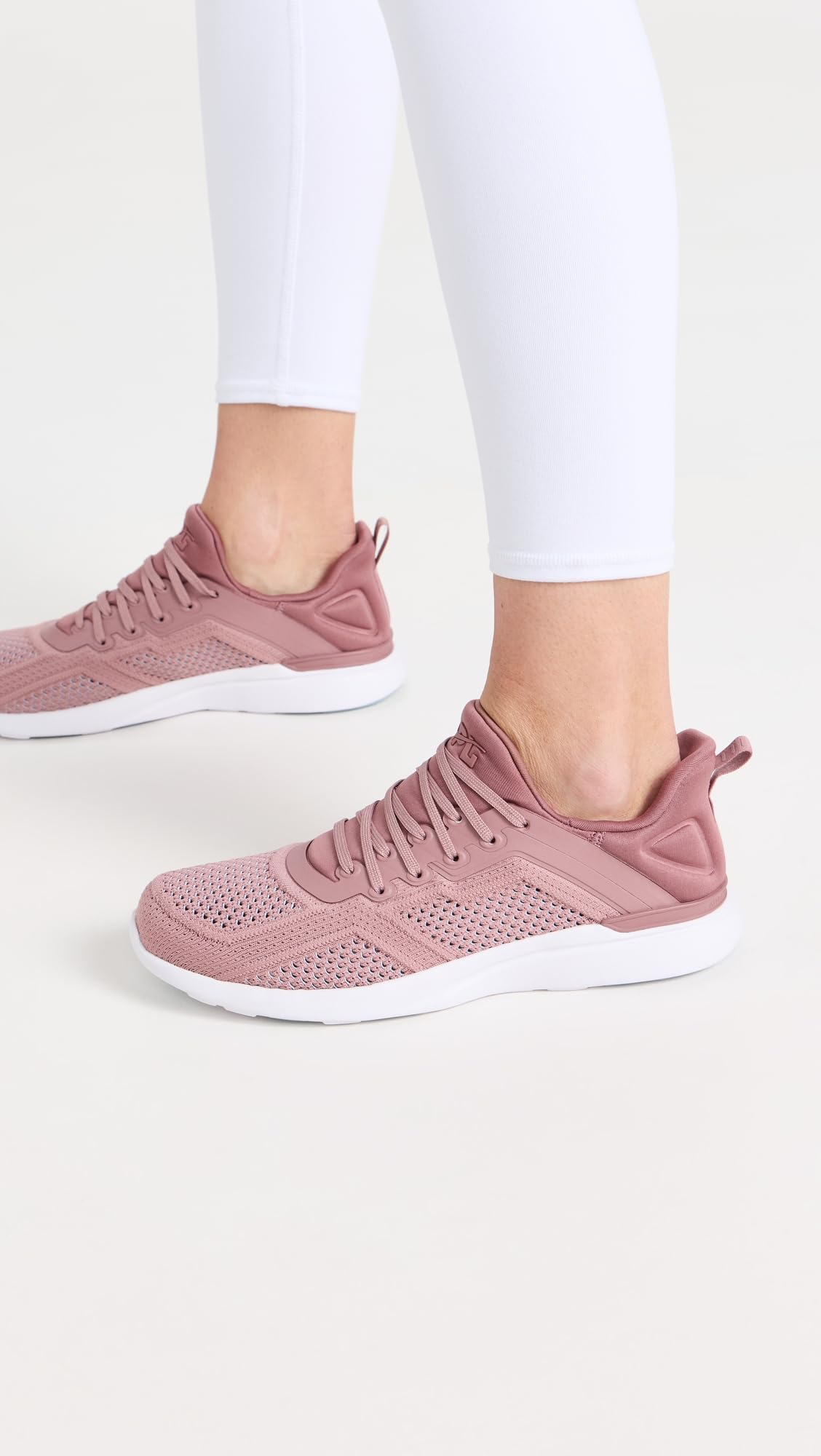 APL: Athletic Propulsion Labs Women's Techloom Tracer Sneakers, Beachwood/Fresh Air/White, 8 Medium US