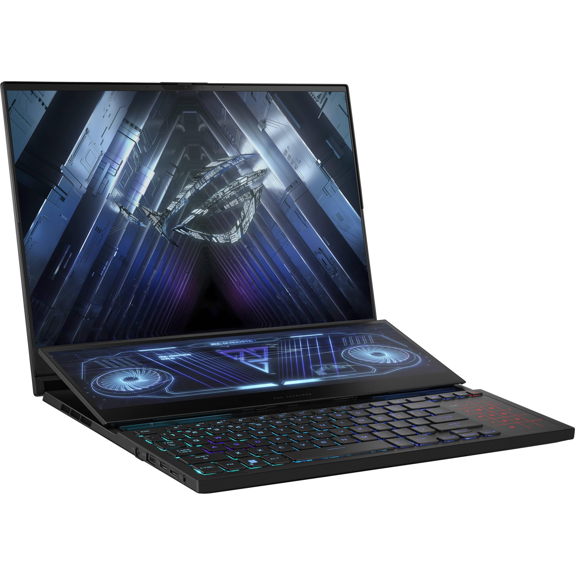 ASUS ROG Zephyrus Duo 16 Gaming & Entertainment Laptop (AMD Ryzen 7 6800H 8-Core, 32GB DDR5 4800MHz RAM, 2x2TB PCIe SSD RAID 1 (2TB), Win 10 Pro) with MS 365 Personal, Dockztorm Hub