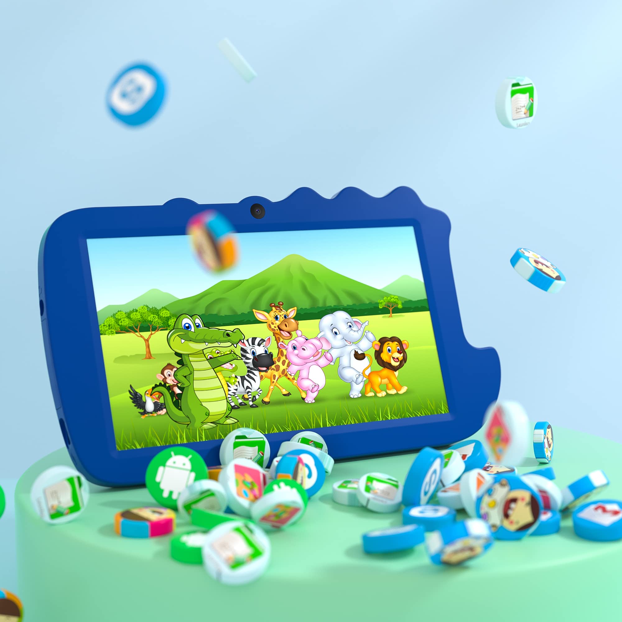 ATOZEE Kids Tablet, Toddler Tablet, 7" Tableta for Boys Girls, 32GB Android 11 Tablet, 2GB RAM WiFi Dual Camera IPS Safety Eye Protection Screen, Parental Control APP, Latest Model Kid Tablets