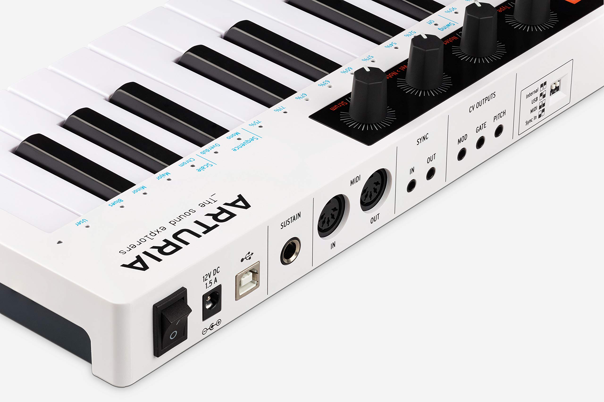 Arturia KeyStep 37 37-Key Controller & Sequencer MIDI Controller with Polyphonic Step Sequencing; Chord and Arpeggiator Modes; Capacitive Pitch and Mod Strips; CV/Gate and Gravity Phone Holder Bundle