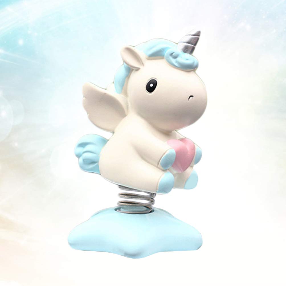 Amosfun Unicorn Dashboard Bobble 10.5x6x5 cm Shaking Head Dancing Unicorn Figurine Car Board Decorations Unicorn Party Favors Gifts