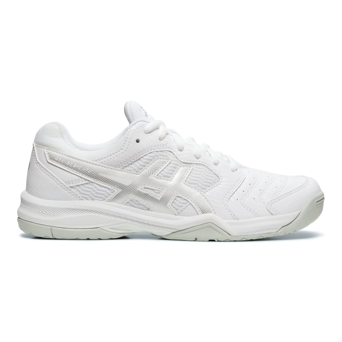 ASICS Women's Gel-Dedicate 6 Tennis Shoes, 8, White/Silver