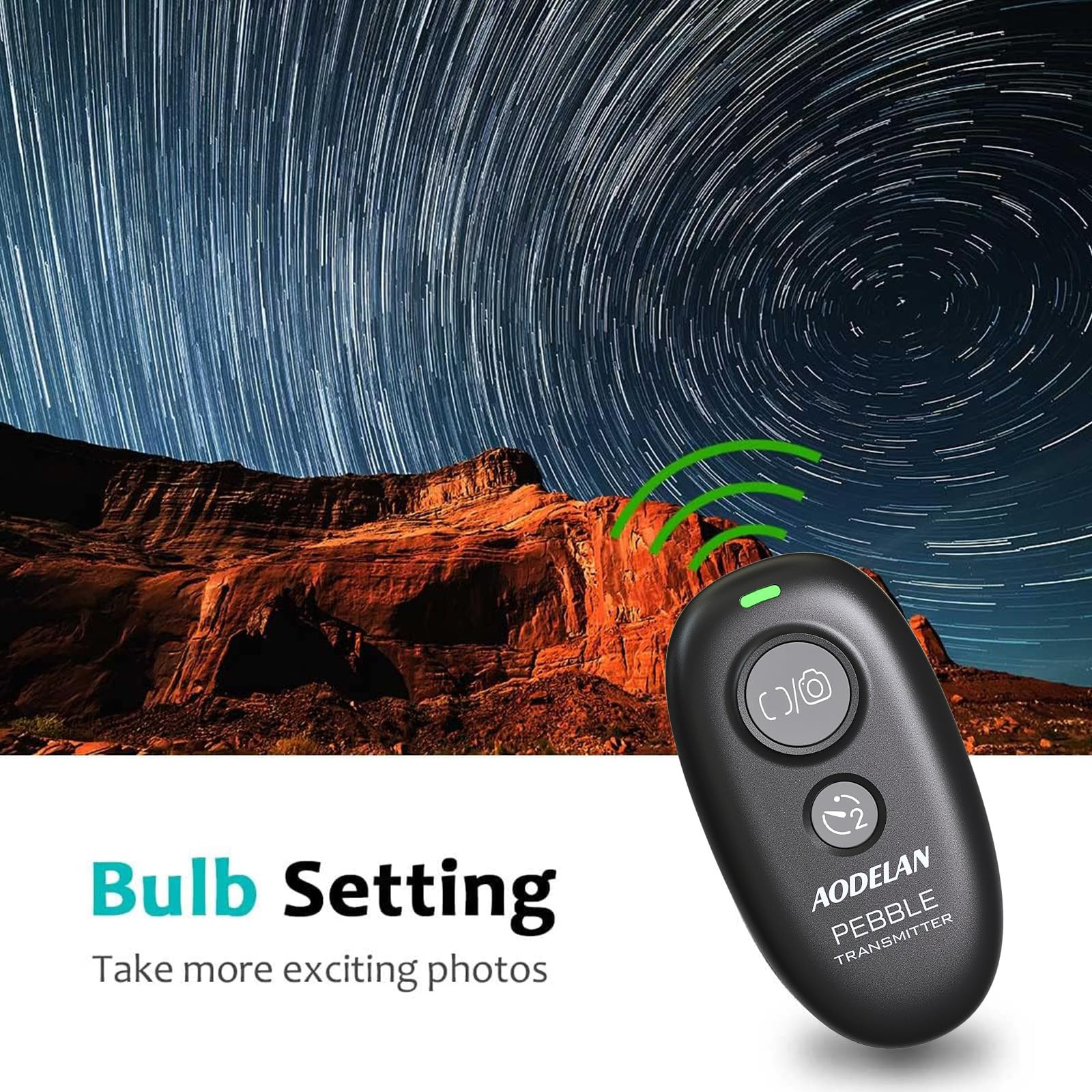 AODELAN Wireless Shutter Release for Olympus OM-D E-M10 Mark II, Pen E-PL8, Pen-F and for Panasonic Lumix DMC-G7, G85, GH4, Replaces RM-UC1 and DMW-RSL1