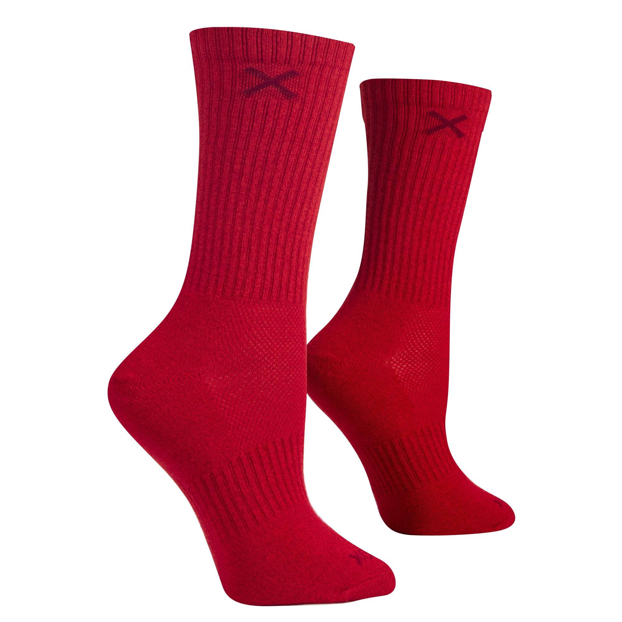 Basix Crew Socks for Men, Comfort Athletic Fit, Mid-Calf, Cotton, Mint Heather