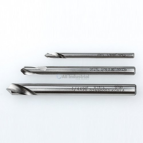 YG1 NC Spotting Drill 8% Cobalt HSS 1/8, 3/16, 1/4" 120 Degree 3 Pc Set CNC
