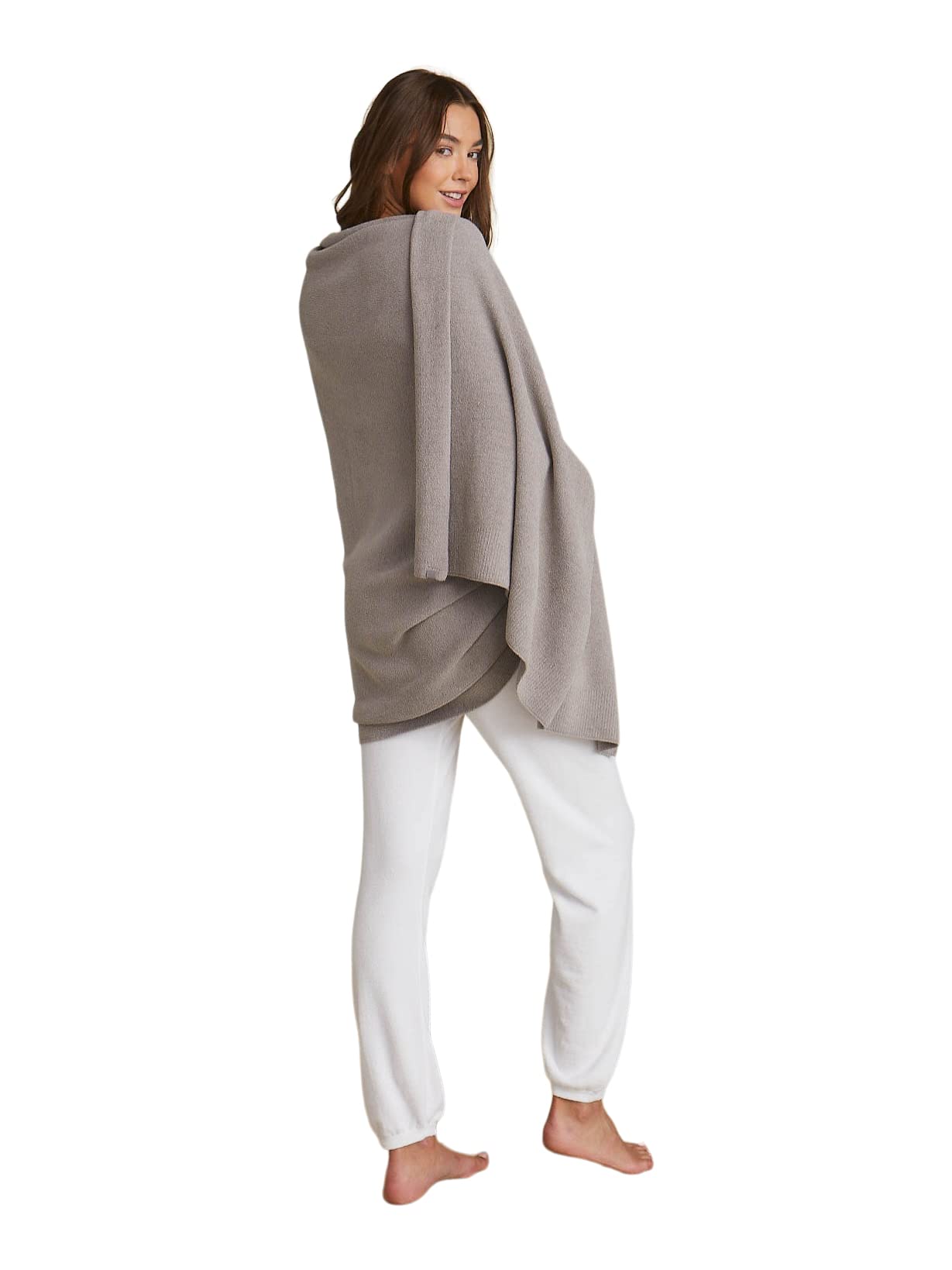 Barefoot Dreams CozyChic Ultra Lite Pashmina, Women’s Wrap, Casual Sweater, Fall Jackets, Great for Gym-One Size, Pewter