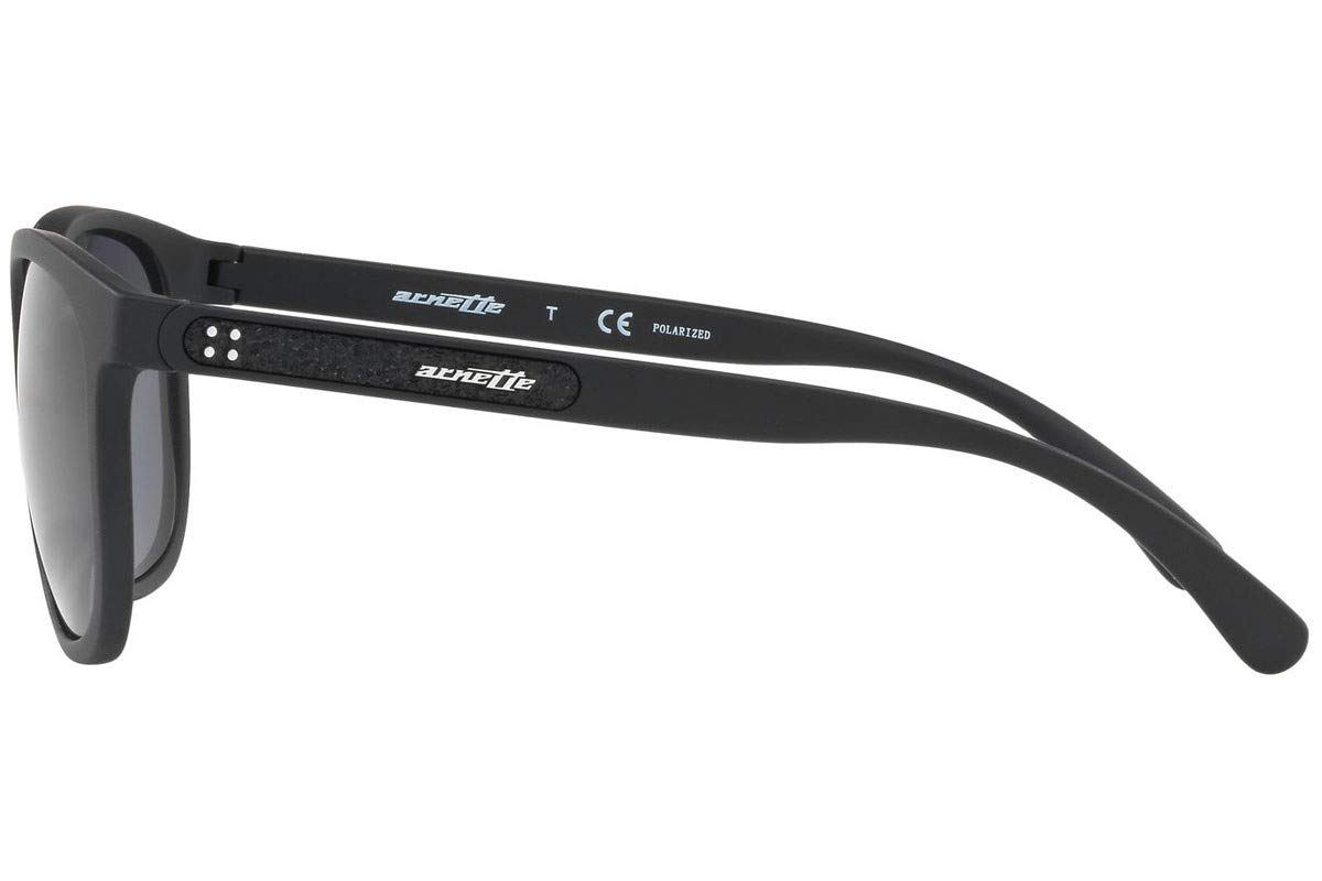Arnette Men's An4238 Tigard Square Sunglasses, Matte Black/Polarized Gray, 55 mm